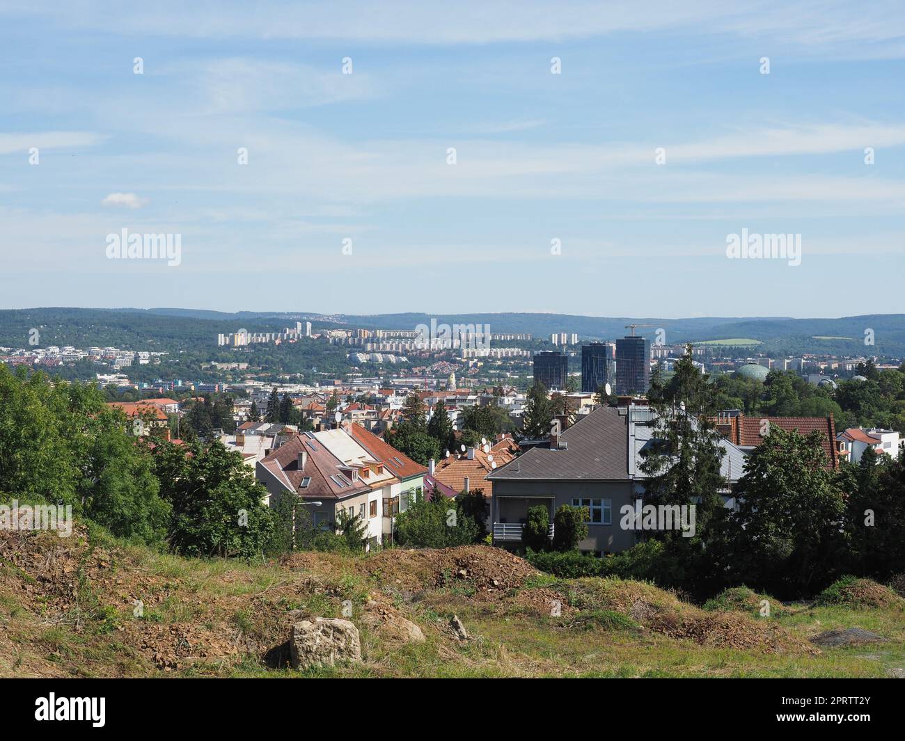 Aerial view of the city in Brno, Czech Republic Stock Photo - Alamy