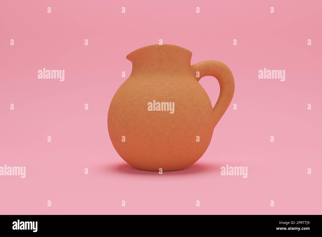 3d rendering Image of Jewish holiday Hanukkah with jar on a pink ...