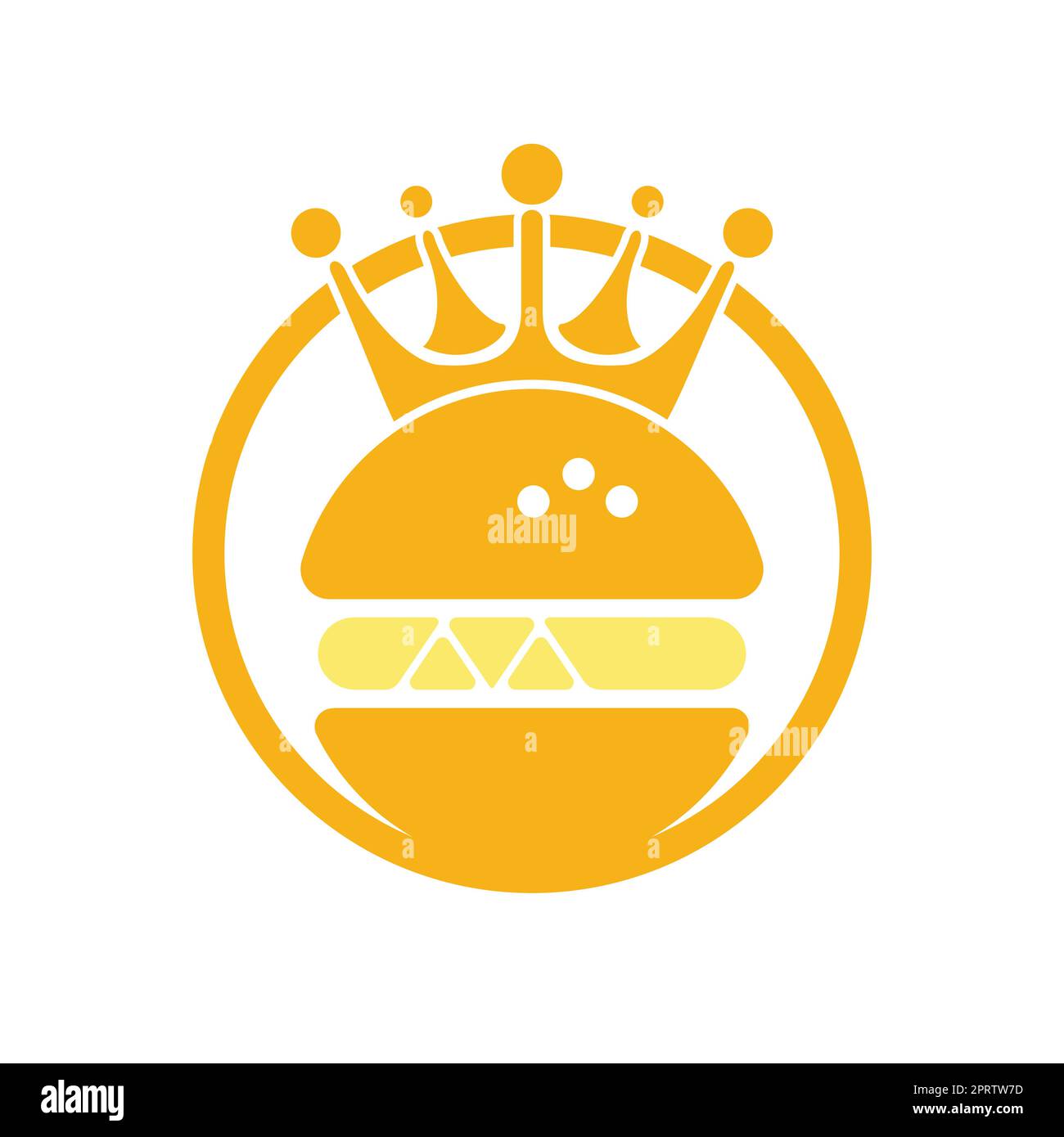 Burger king vector logo design. Burger with crown icon logo concept ...