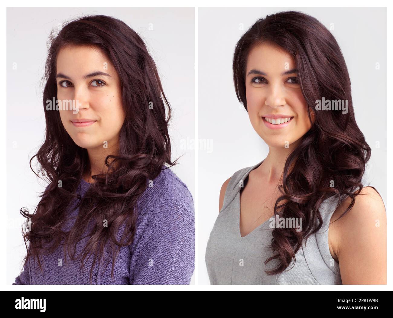 From all natural to all star. Studio before and after shot of a ...