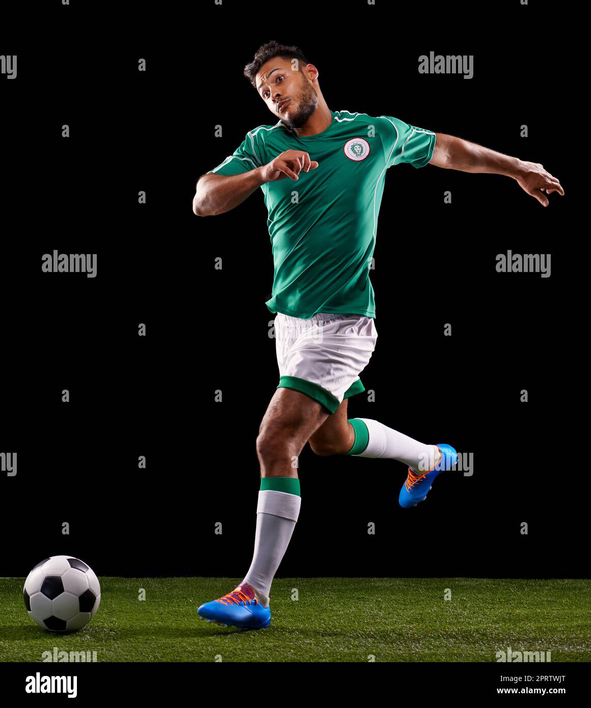Football full length shot hi-res stock photography and images - Alamy