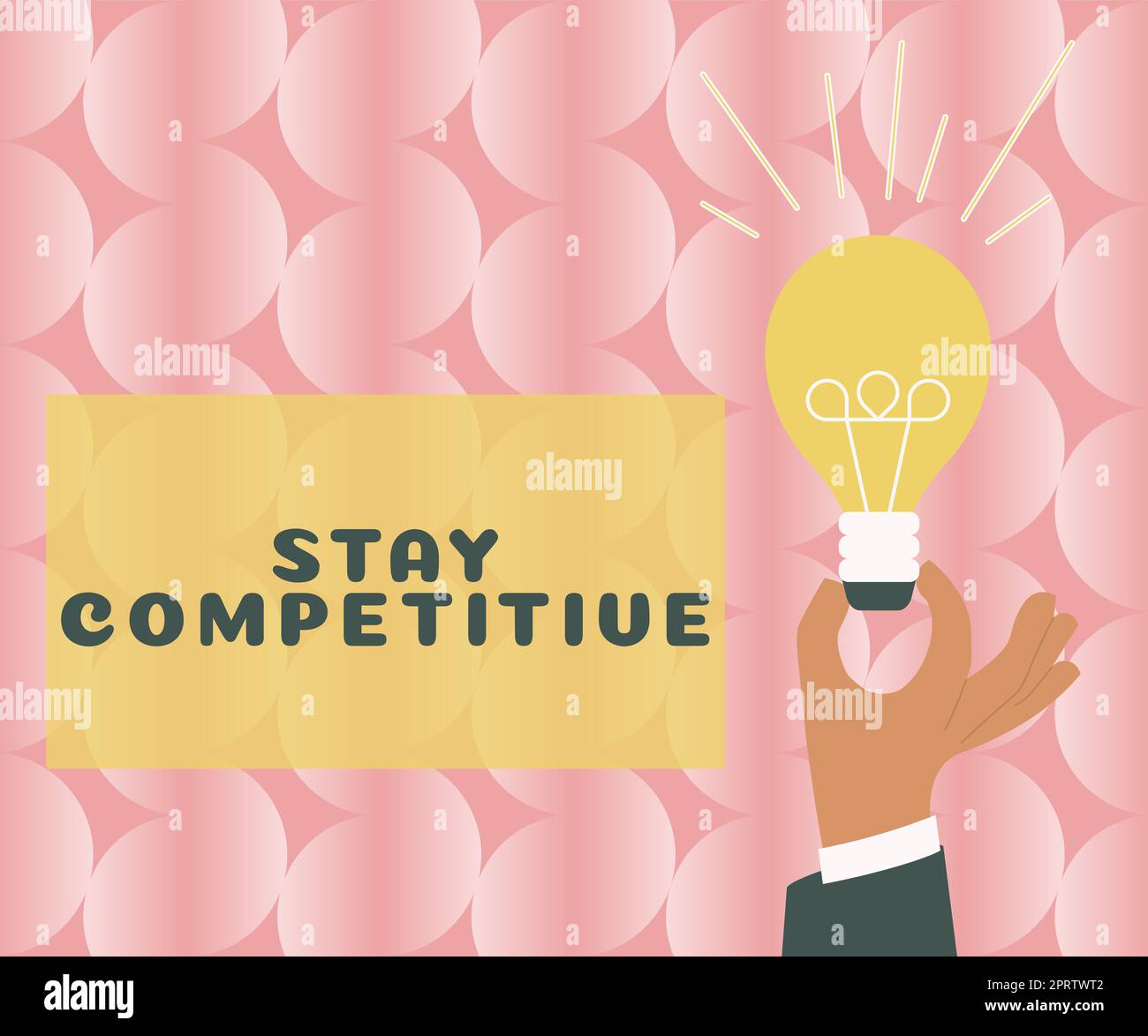 Text sign showing Stay Competitive, Word Written on moving from the use ...