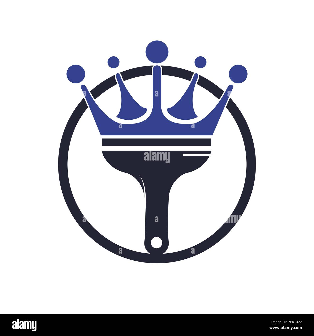 King paint vector logo design. Crown and paint brush icon Stock Vector ...