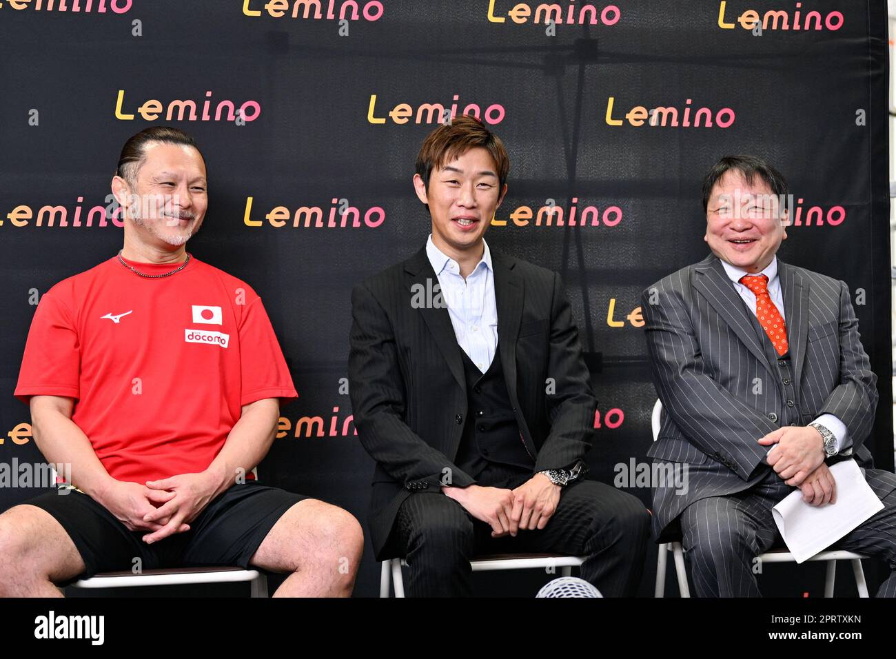 Tokyo, Japan. April 27, 2023. Satoshi Shimizu (center), Japanese ...