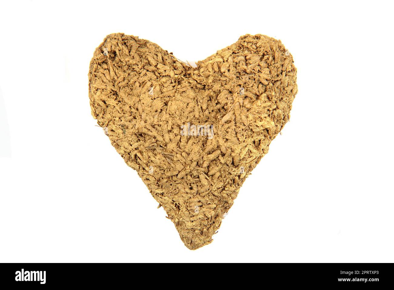 golden heart from levander flowers isolated on the white background ...