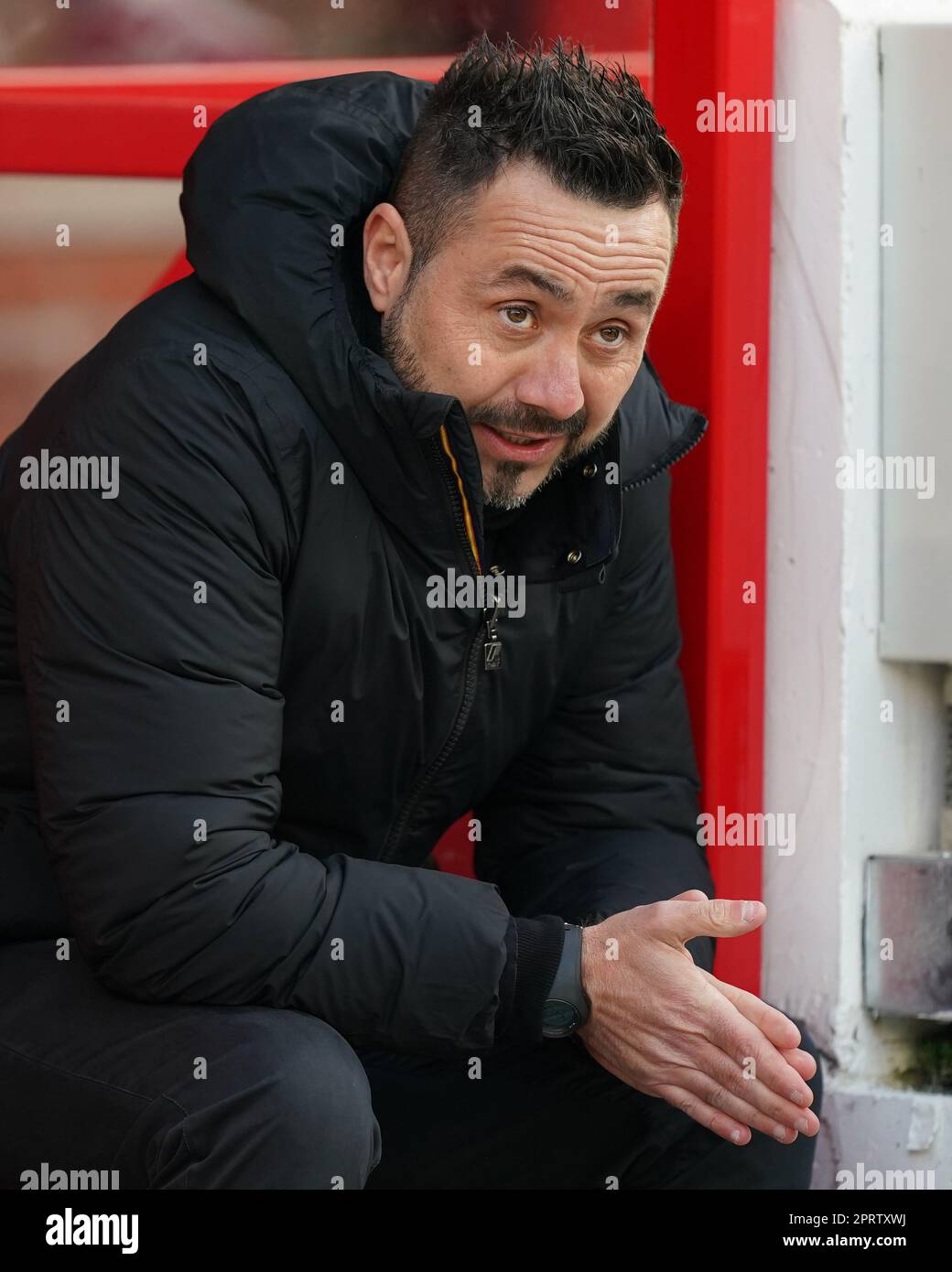 File photo dated 26-04-2023 of Brighton and Hove Albion manager Roberto ...