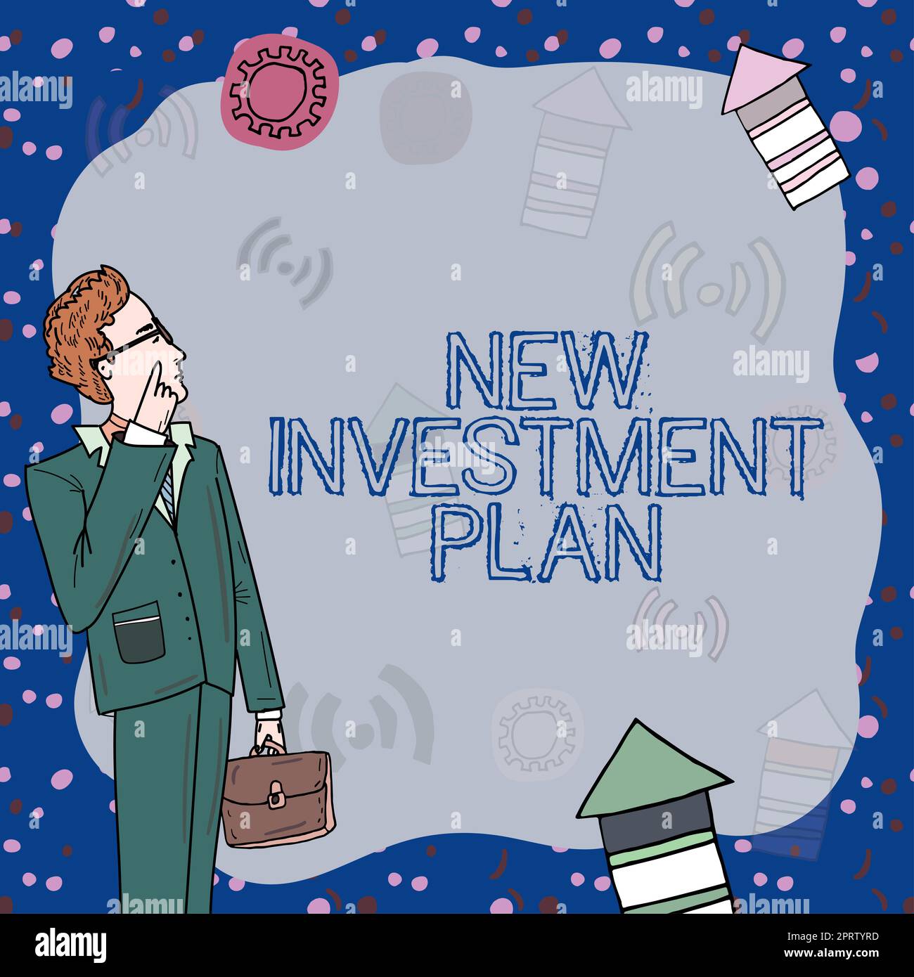 Conceptual caption New Investment Plan, Business overview financial ...