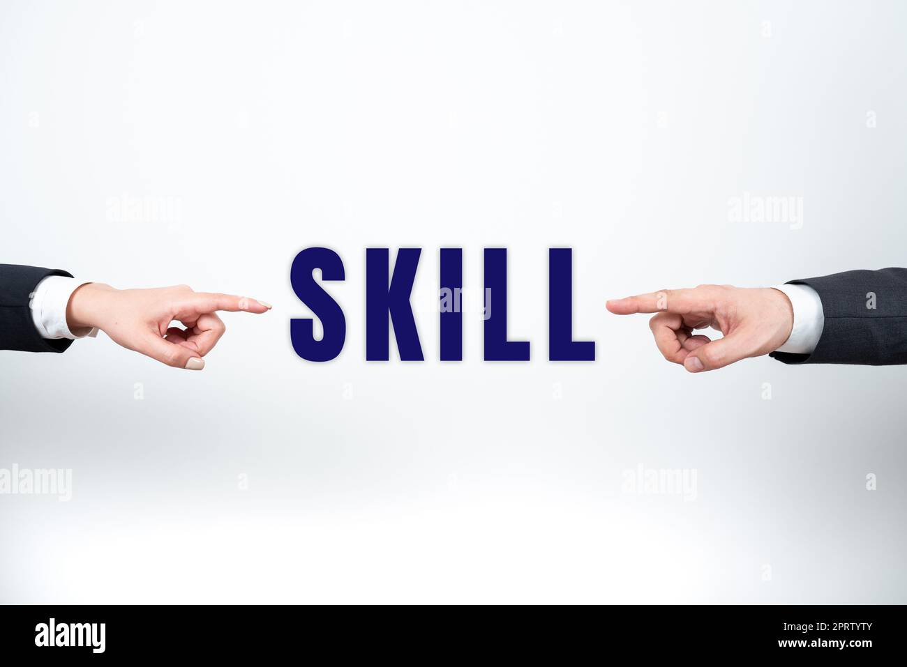 Text caption presenting Skill, Business concept ability to carry out ...