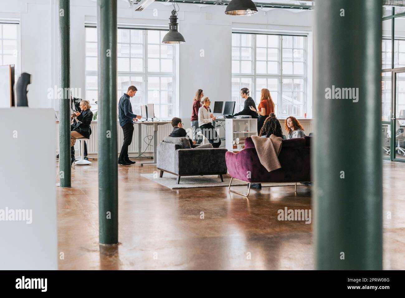 Multiracial business people working together at modern office Stock ...