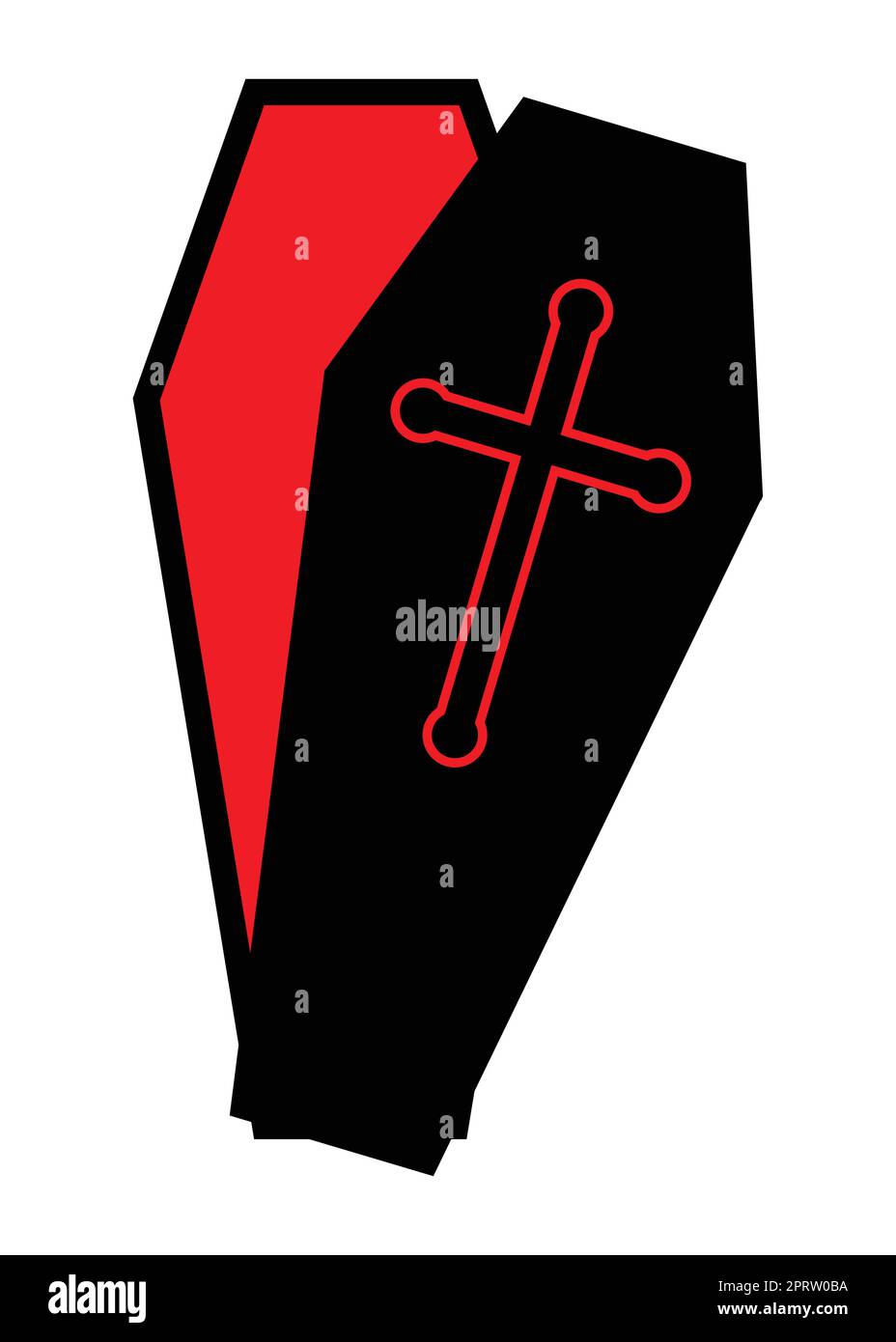 Halloween Open Coffin Stock Vector Image & Art - Alamy