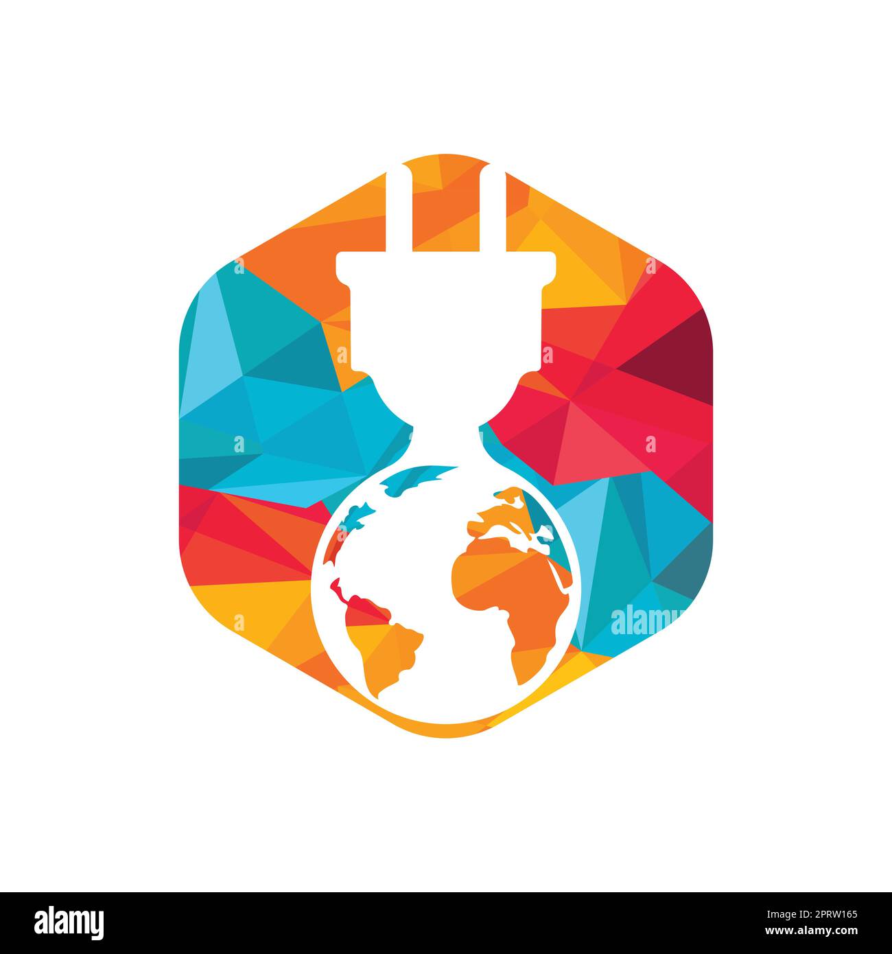 Global electric cord vector logo design template. Global power logo ...