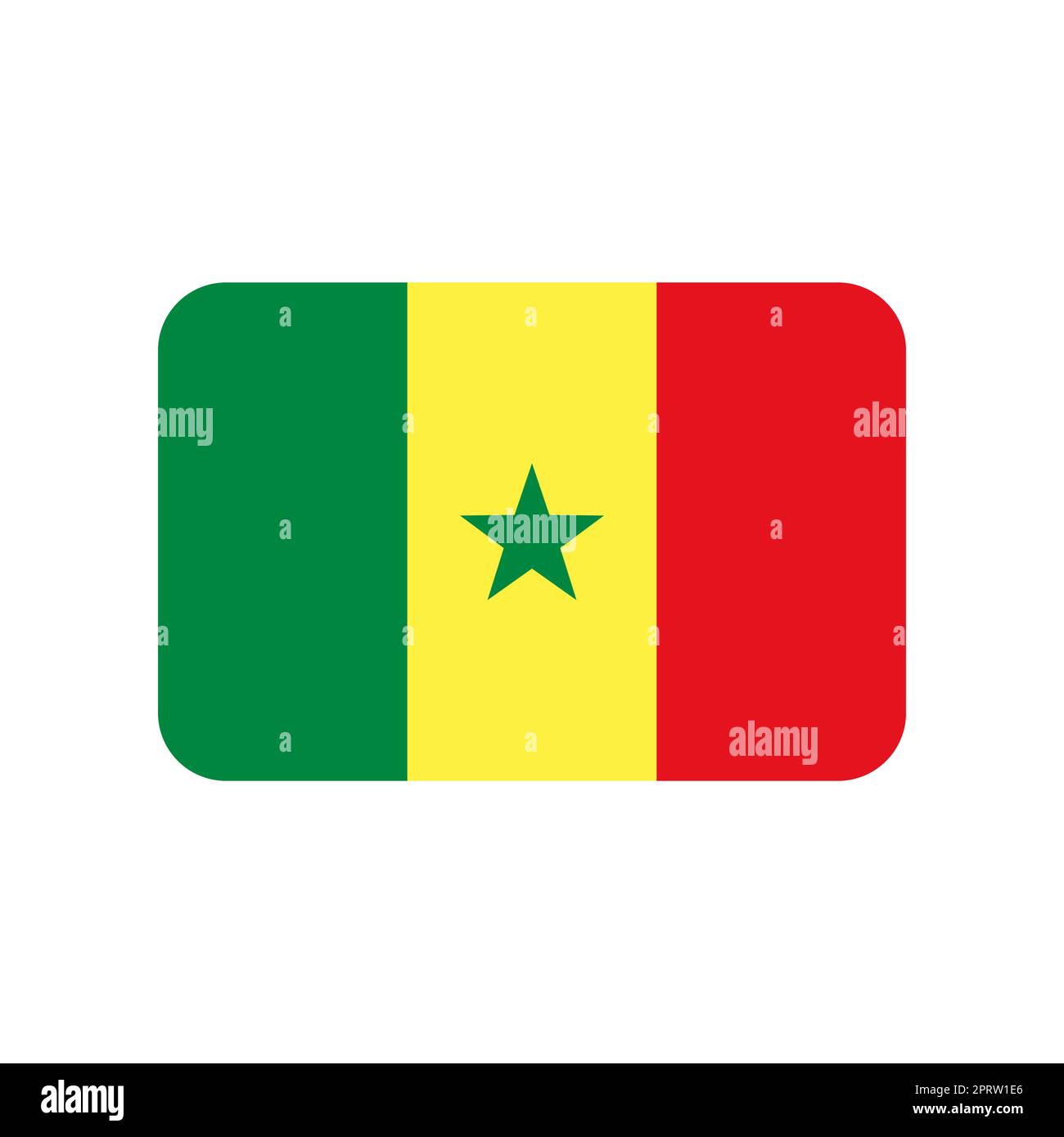 Senegal vector flag isolated on white background Stock Vector Image ...