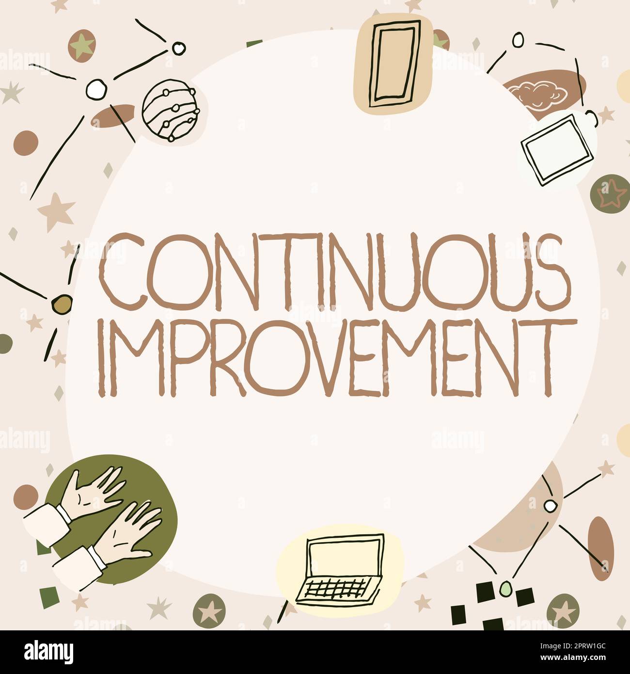 Conceptual display Continuous Improvement, Business concept making ...