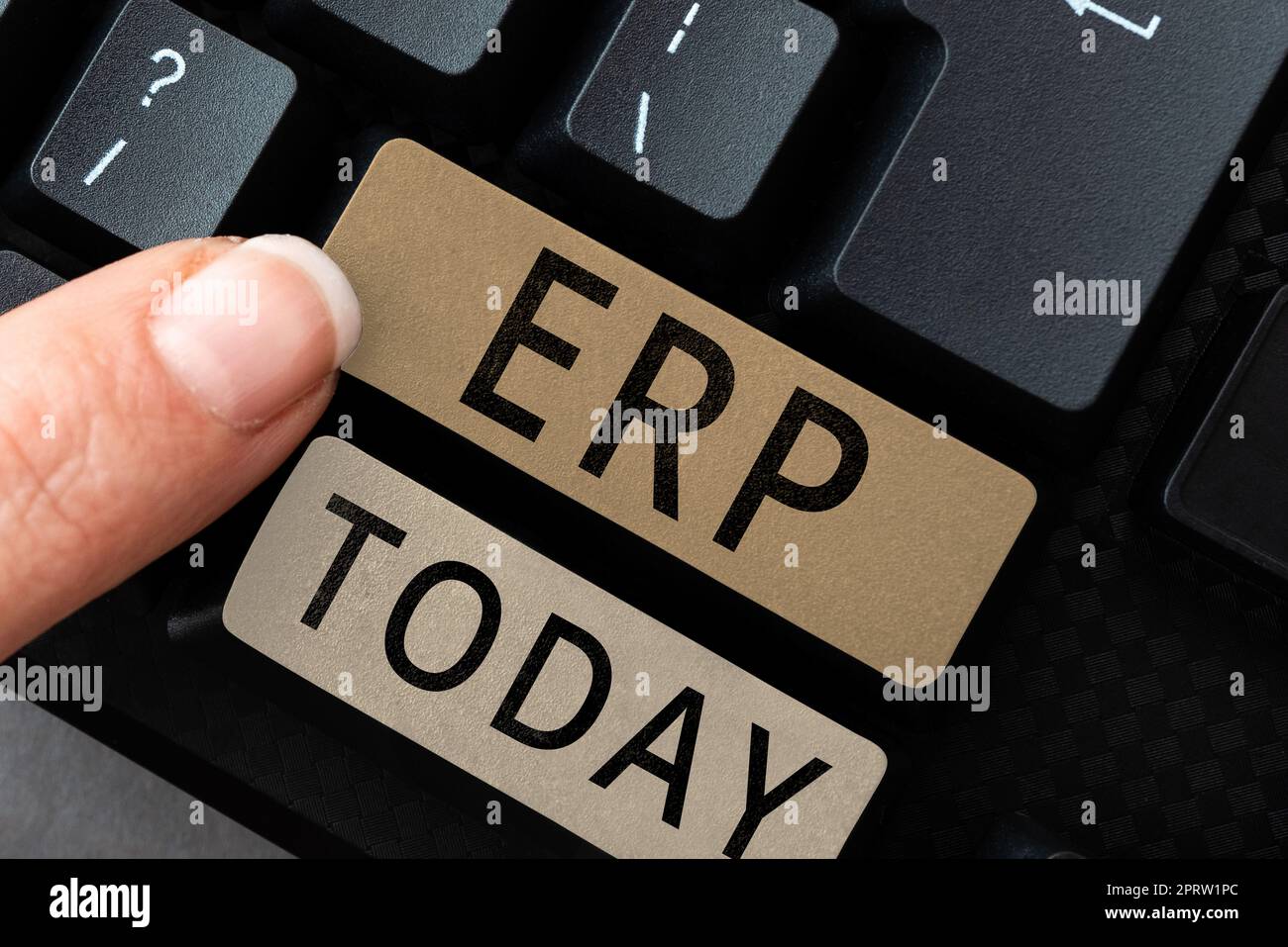 Text caption presenting Erp, Conceptual photo enterprise resource planning centralized database ...