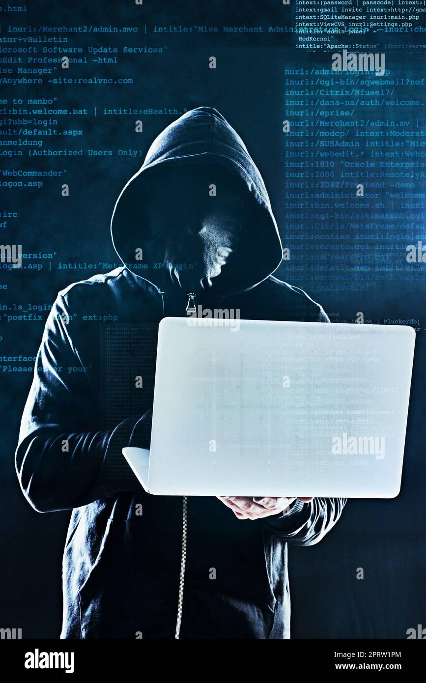 Guess Whos Got Your Browsing History An Unidentifiable Computer Hacker Using A Laptop Against A