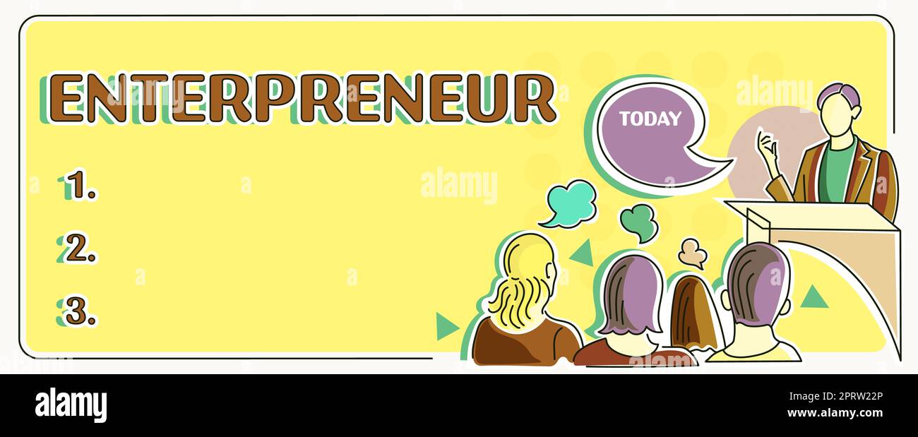 Writing displaying text Entrepreneur, Concept meaning enterprise ... Writing displaying text Entrepreneur, Concept meaning enterprise ...