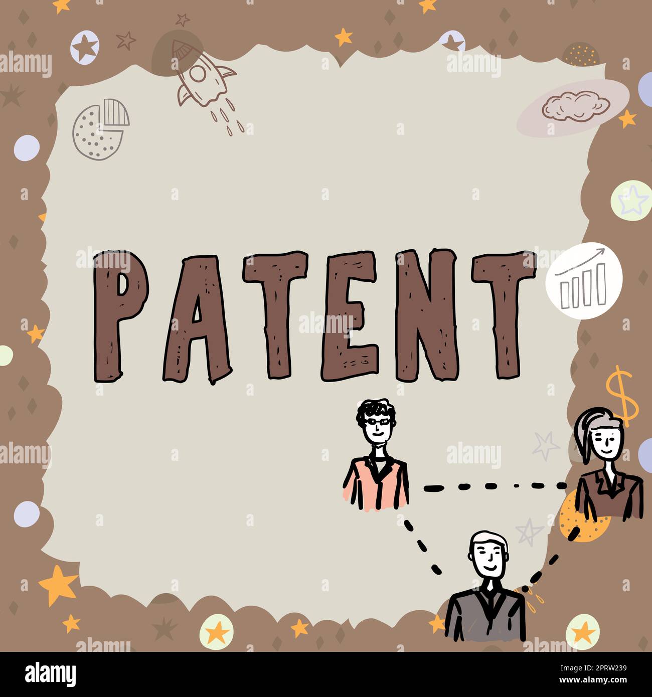 Sign displaying Patent, Word Written on intellectualproperty that gives ...