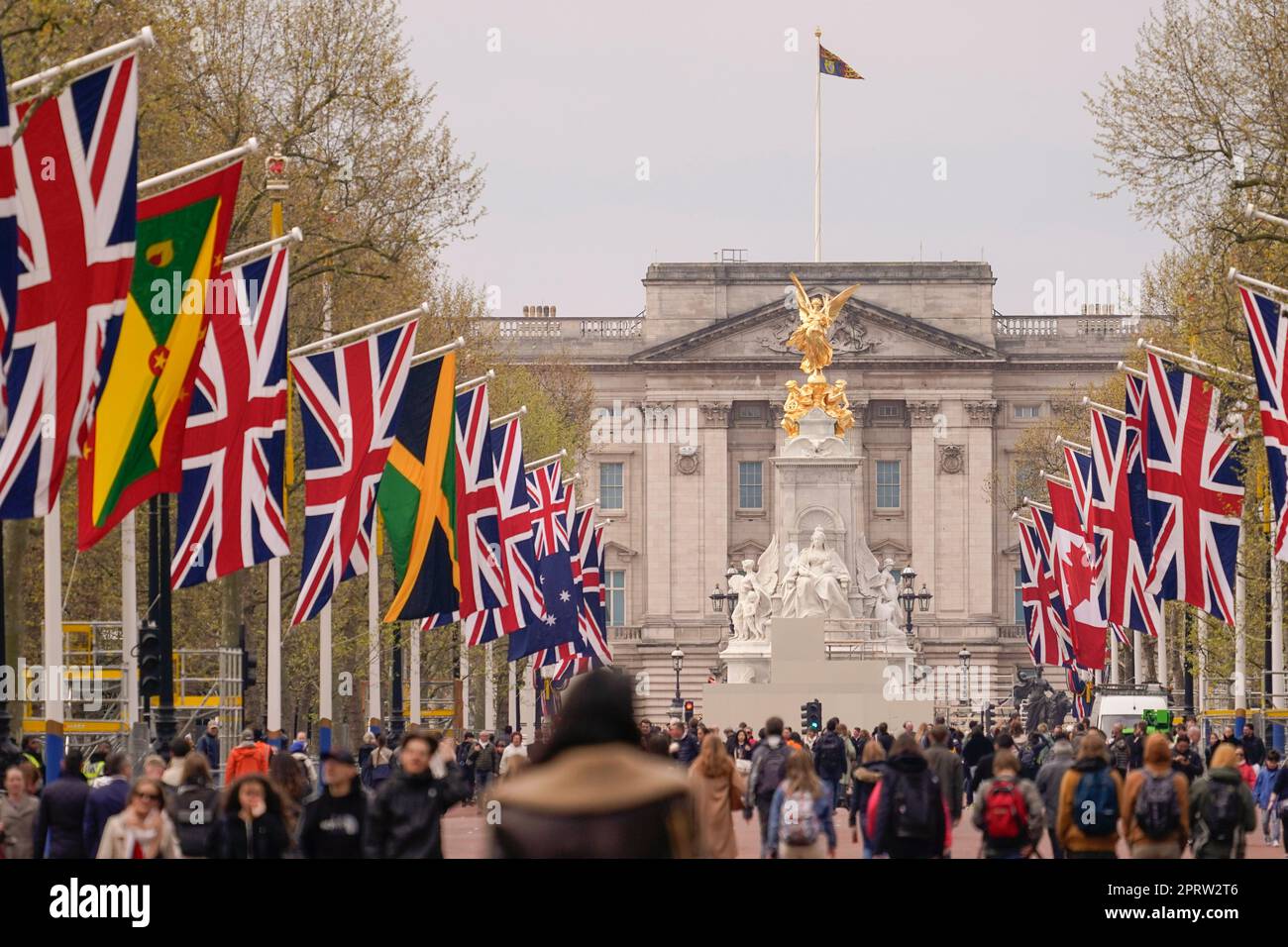 People walk along the Mall where British and Commonwealth countries ...