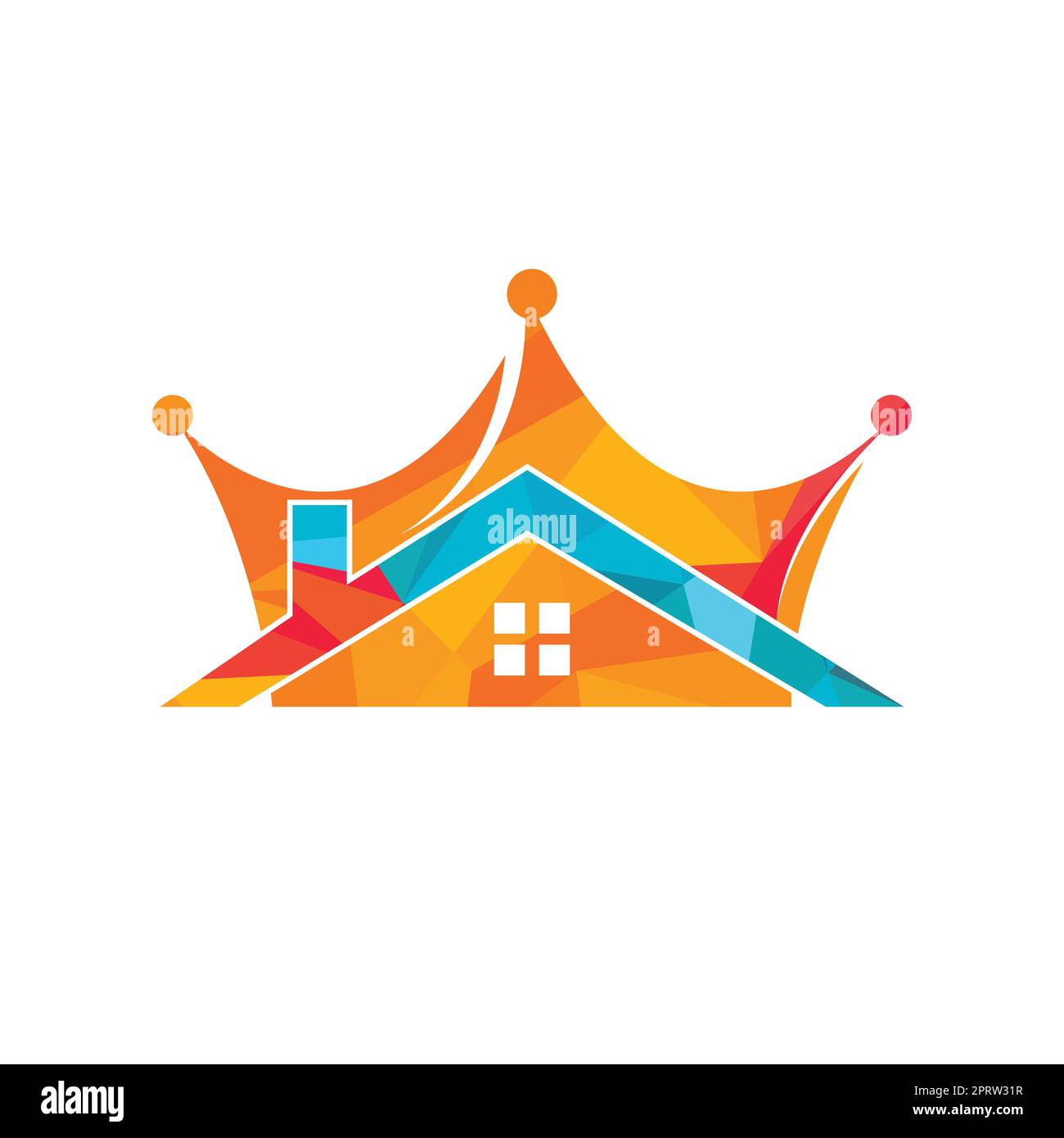 Home king vector logo design. Creative home and crown vector logo ...