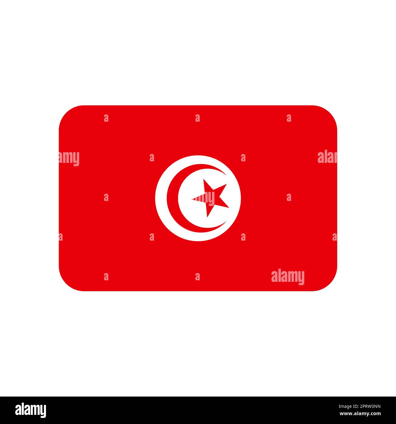 Tunisia vector flag isolated on white background Stock Vector Image ...