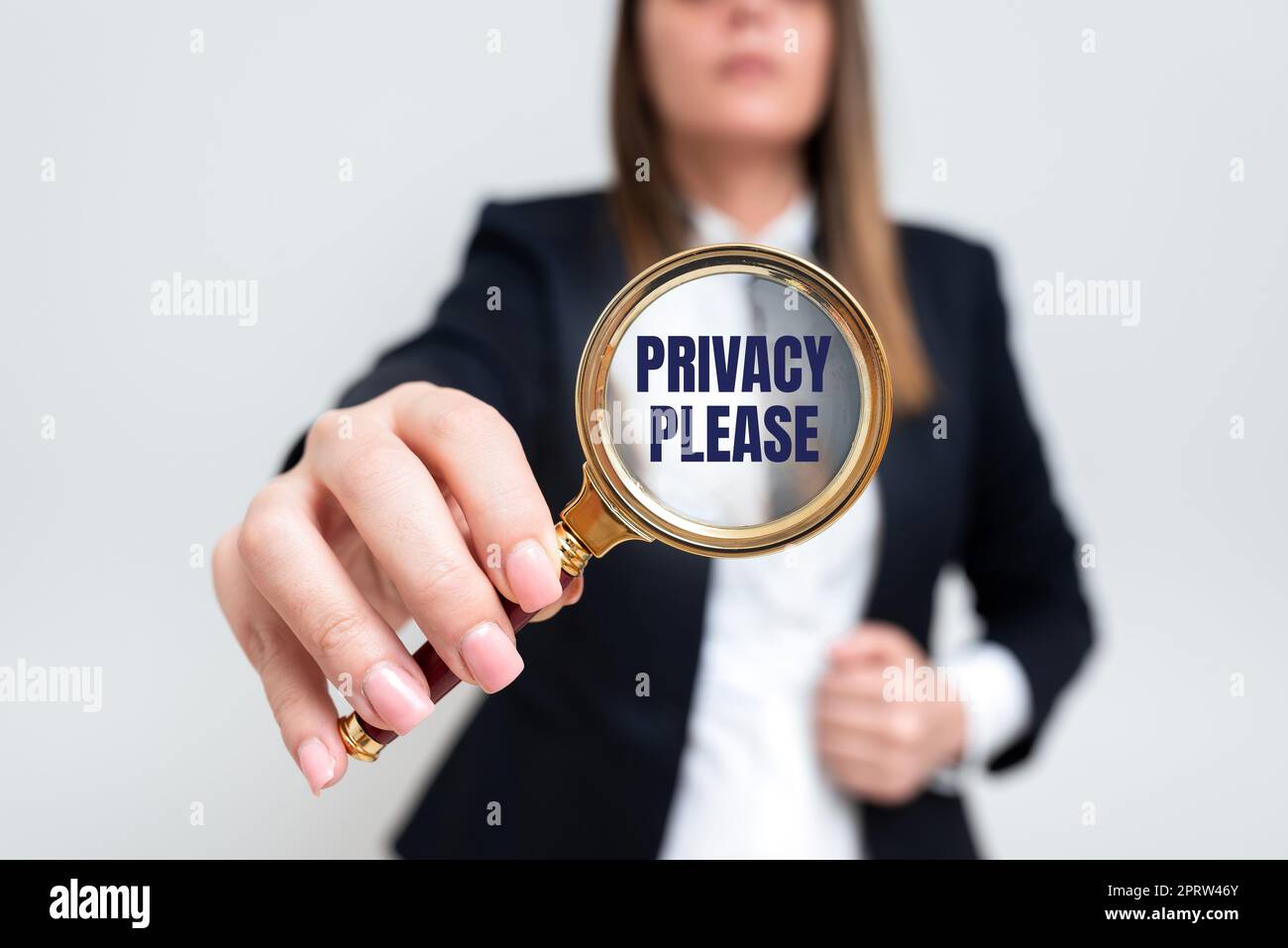 Text showing inspiration Privacy Pleaseasking someone to respect your ...