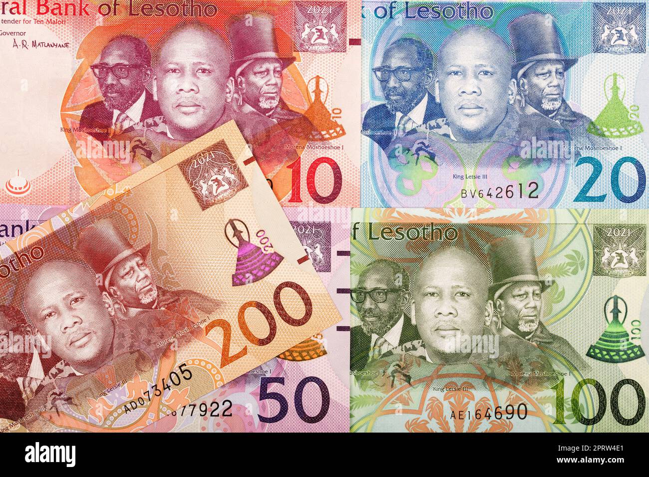 Banknotes of Lesotho a business background Stock Photo - Alamy
