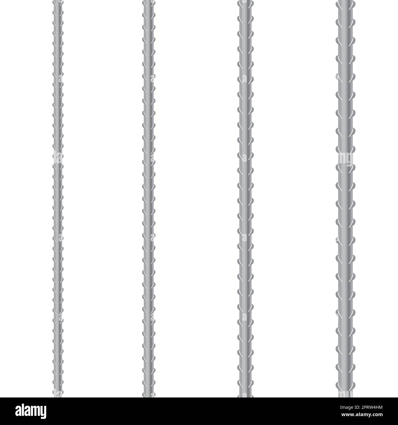 Rebars, Reinforcement Steel Isolated on White Background. Construction ...