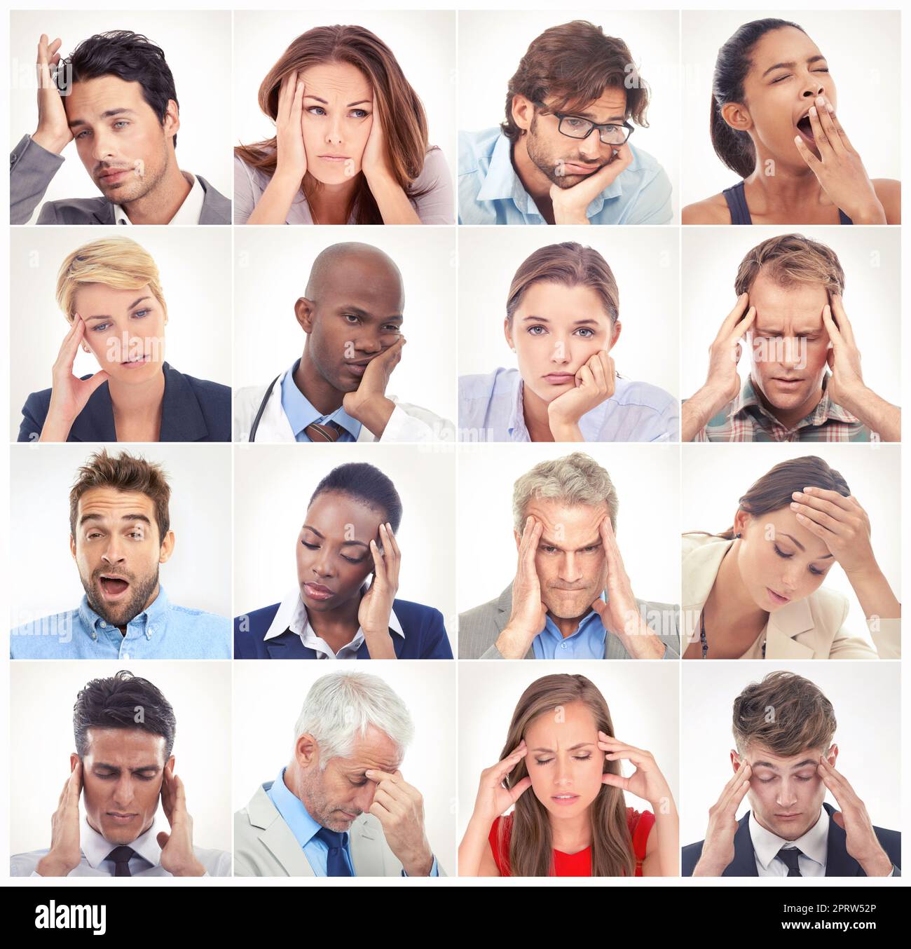 Tired Faces Of People