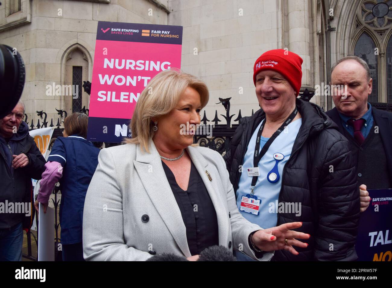London, UK. 27th April 2023. Royal College of Nursing general secretary ...