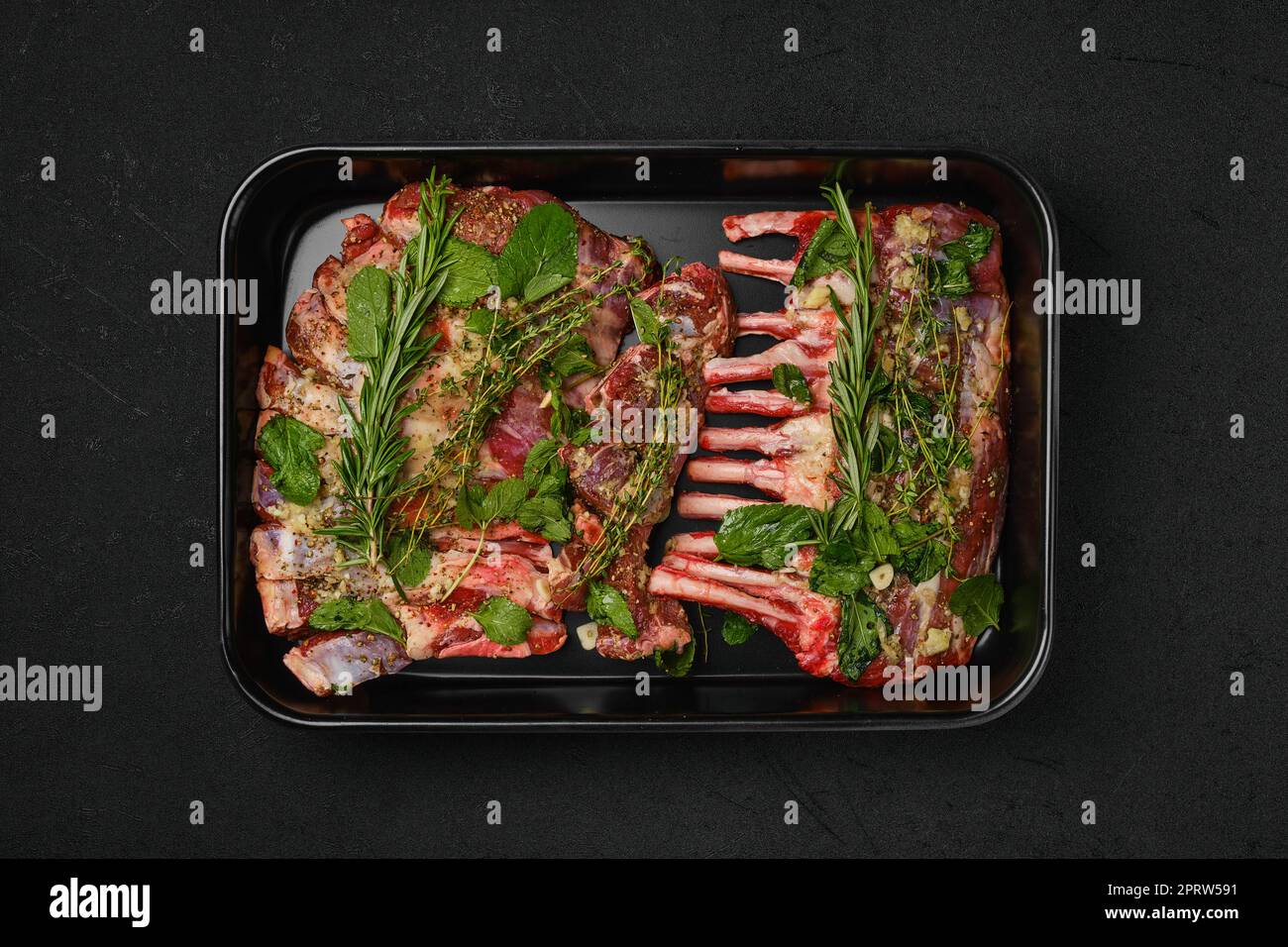 Rack of lamb marinated hi-res stock photography and images - Alamy
