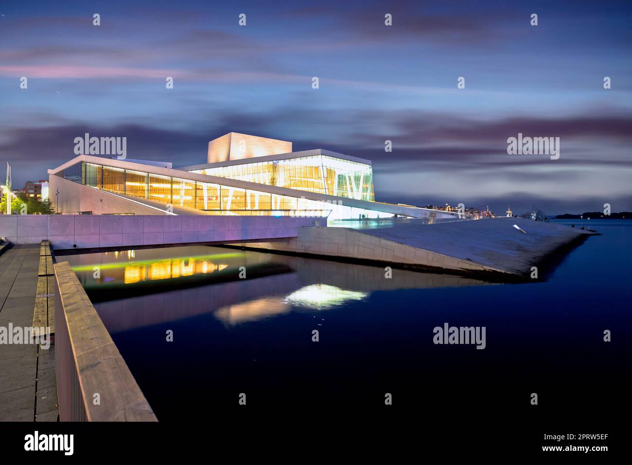 Oslo Opera house modern architecture evening view Stock Photo - Alamy
