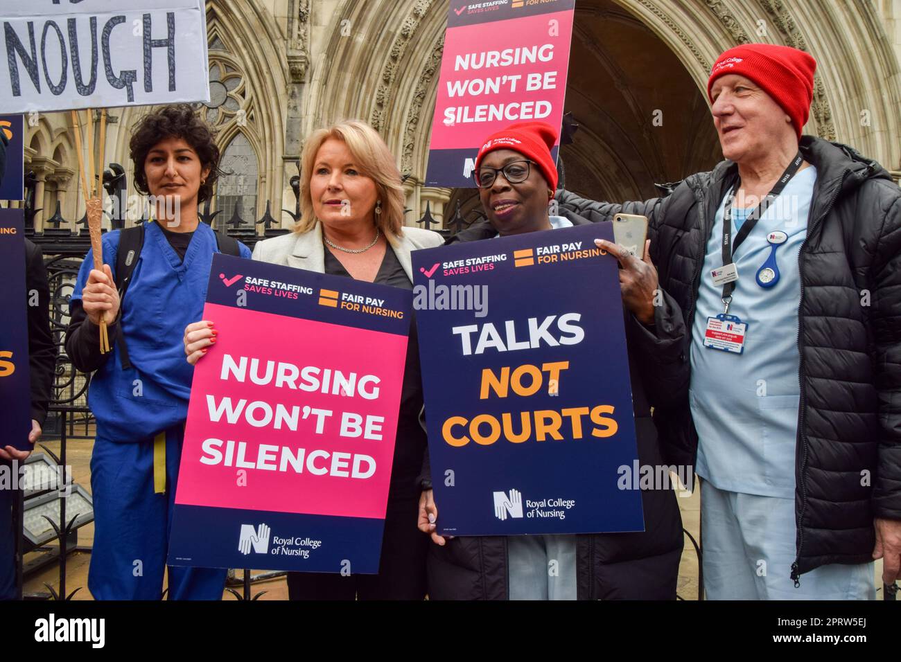 London, UK. 27th April 2023. Royal College of Nursing general secretary ...