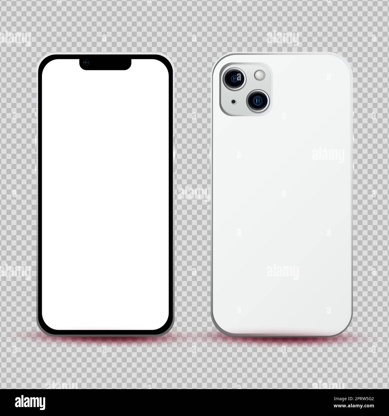 Realistic mockup without background white mobile phone - Vector ...