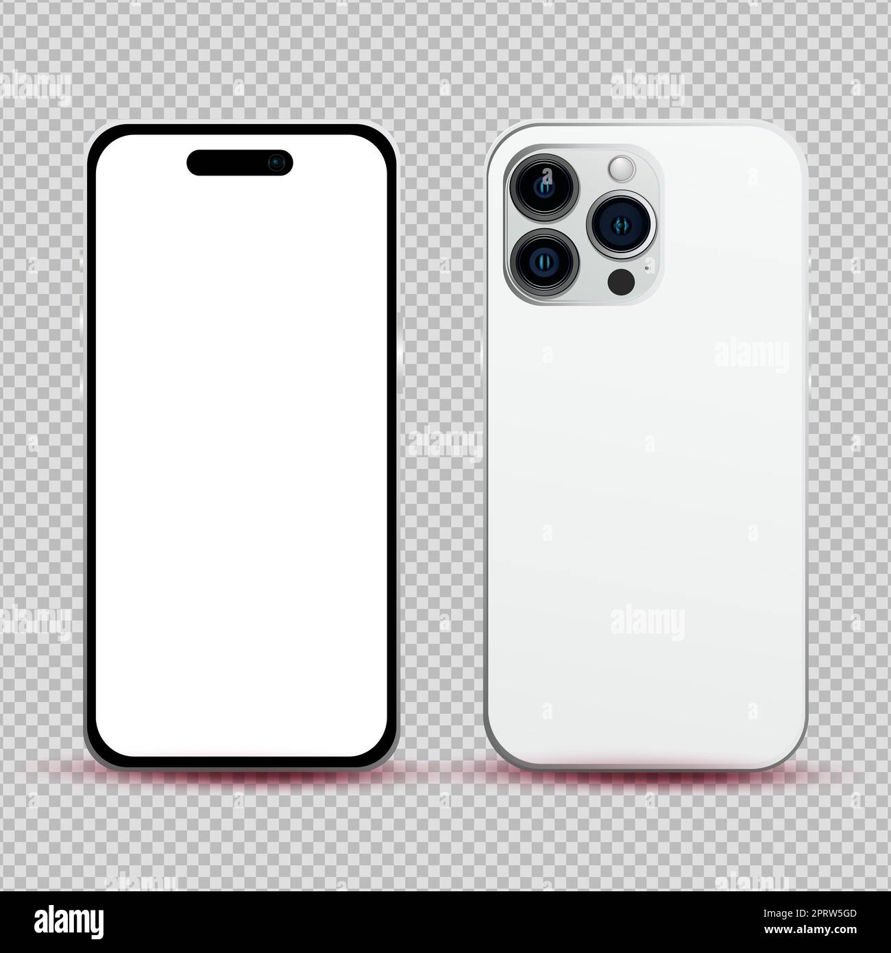 Realistic mockup without background white mobile phone - Vector ...