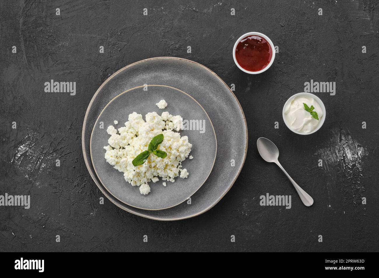 Fresh homemade cottage cheese Stock Photo - Alamy