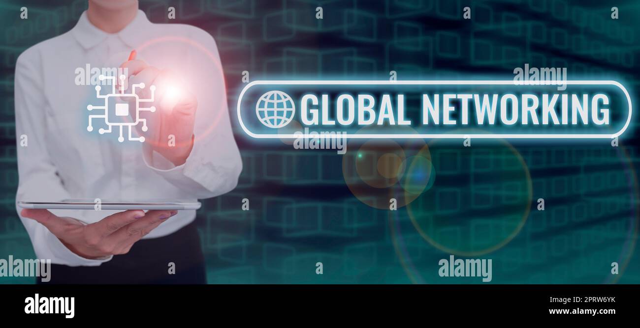 Handwriting text Global NetworkingCommunication network which spans the ... Handwriting text Global NetworkingCommunication network which spans the ...