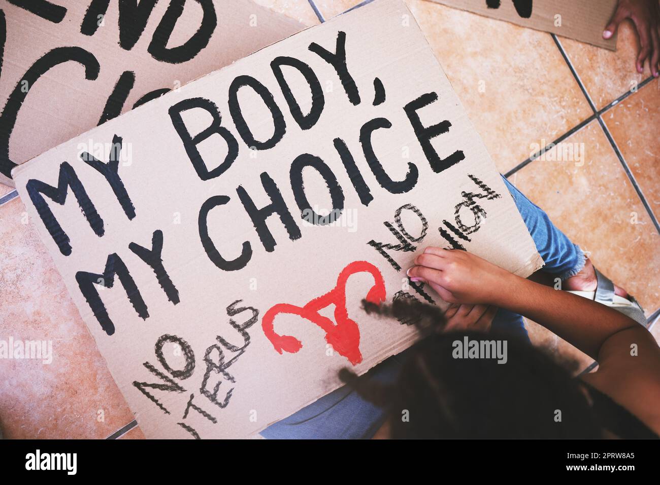 Poster to protest abortion, woman body choice and freedom of human ...