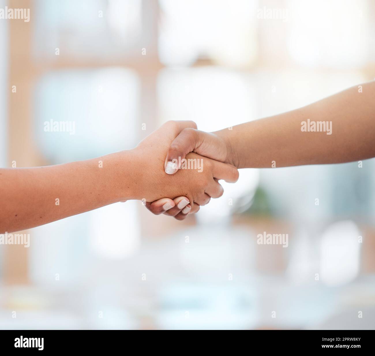 Woman job interview shake hands hi-res stock photography and images - Alamy