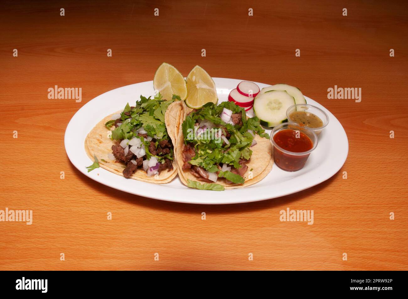 Authentic tex mex mexican cuisine known as a Taco Stock Photo - Alamy