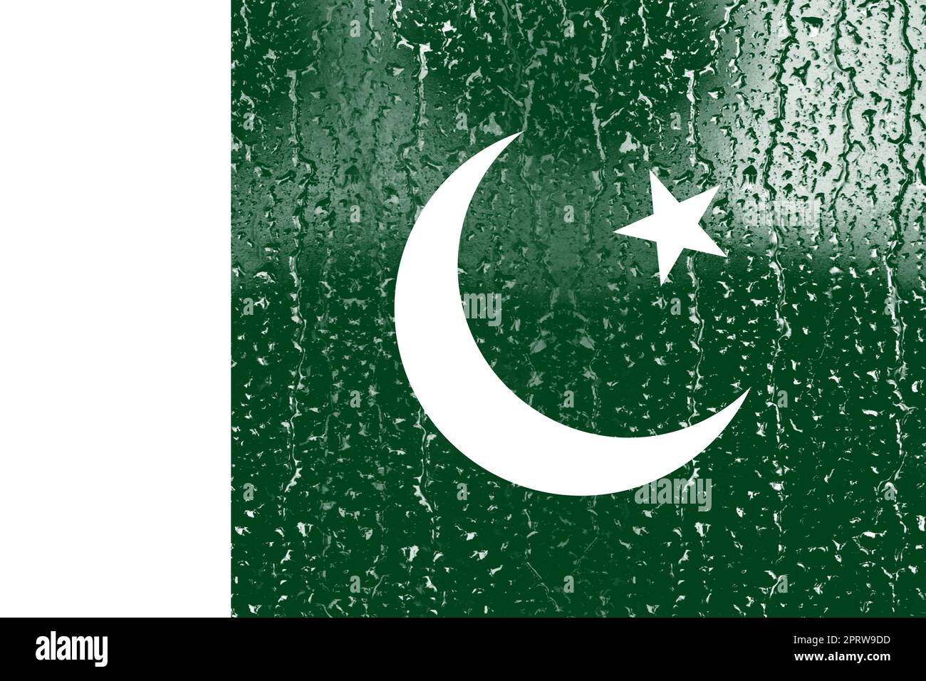3D Flag of Pakistan on a glass with water drop background Stock Photo ...