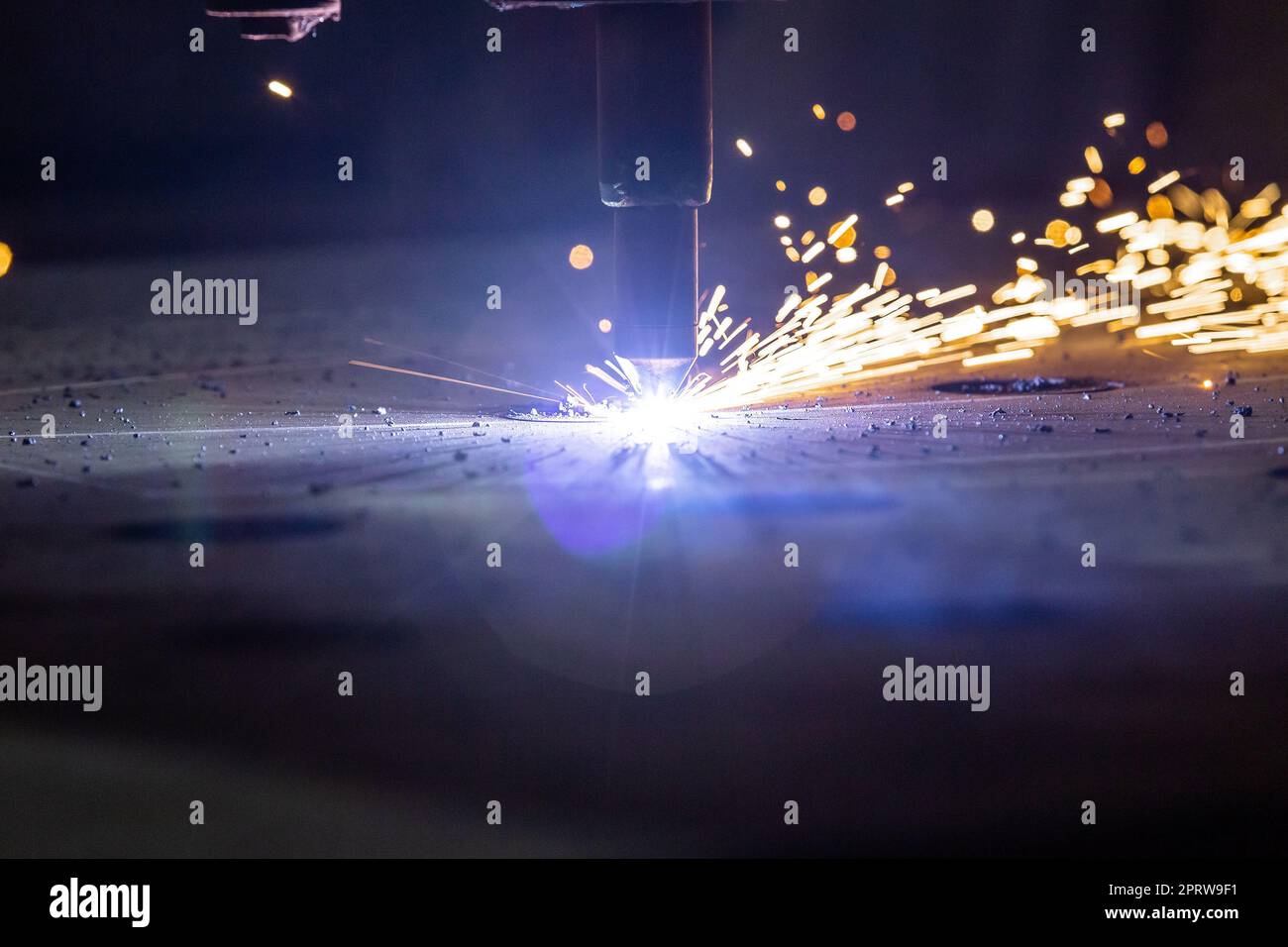 Plasma cutting of metal with a cnc. Plasma cutting machine cutting ...