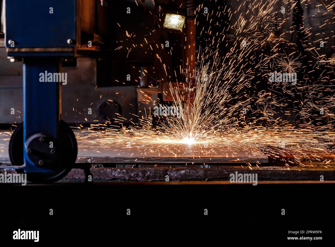 Plasma cutting of metal with a cnc. Plasma cutting machine cutting ...