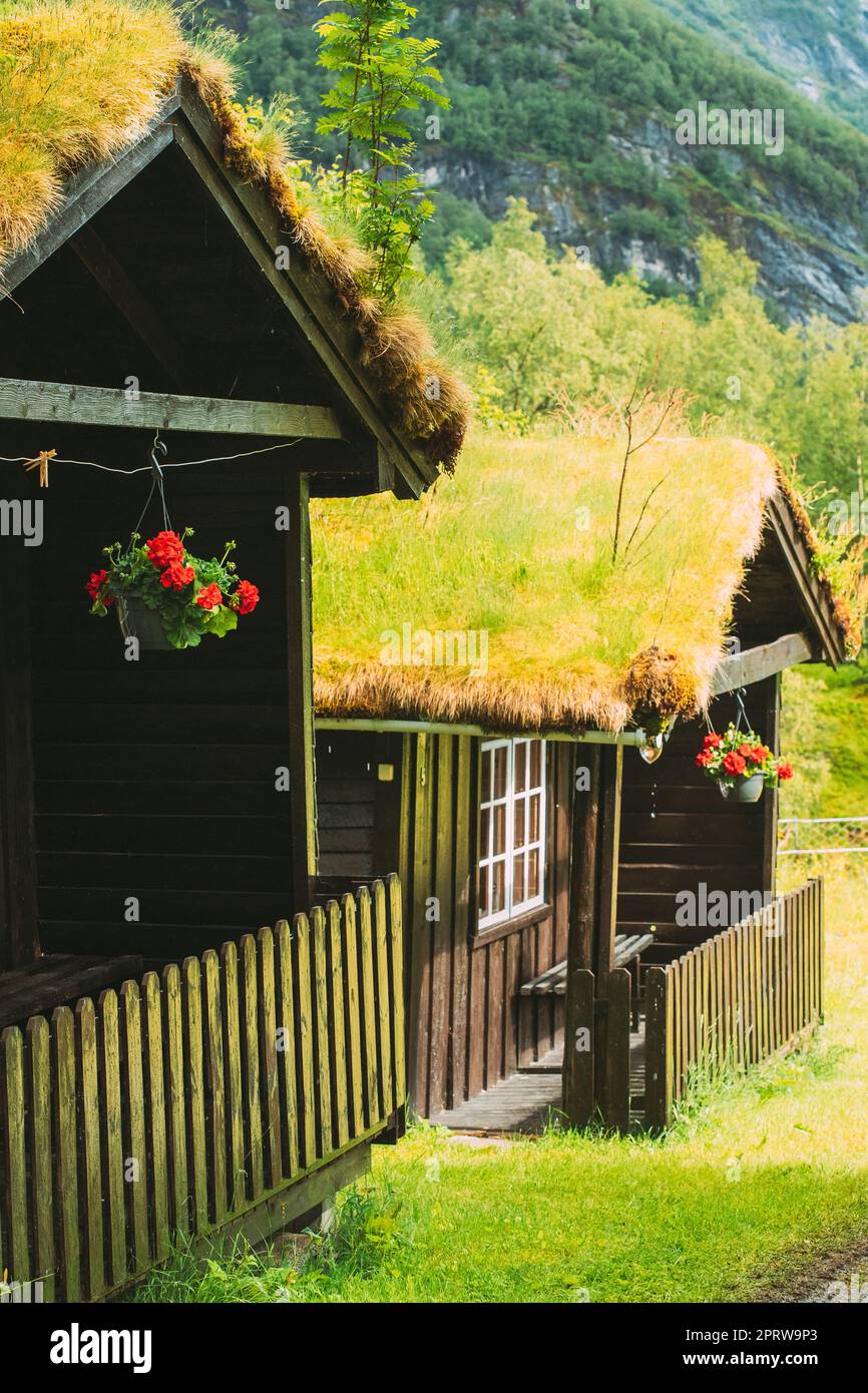 Traditional norwegian forest house grass hi-res stock photography and ...
