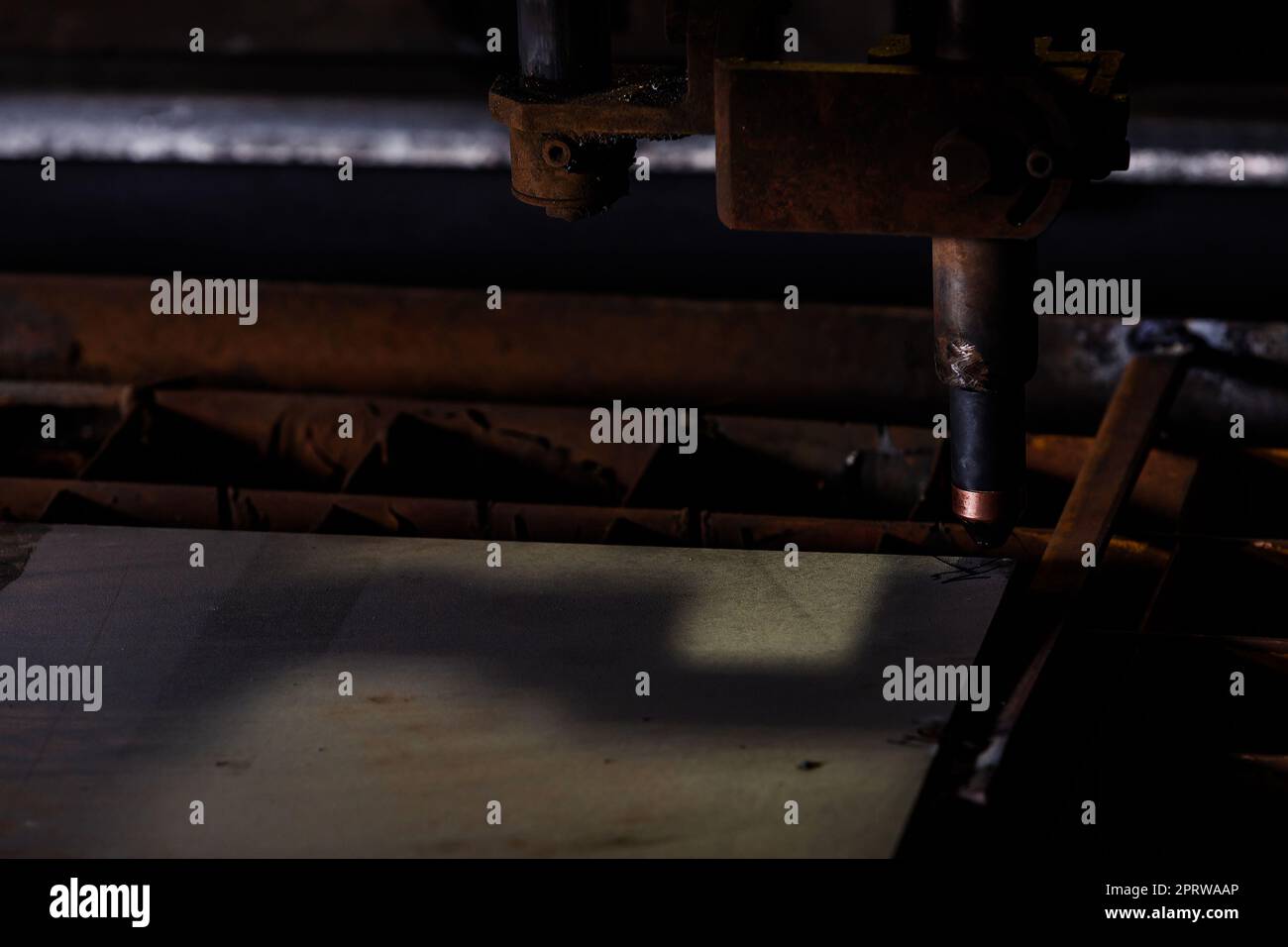 Plasma cutting of metal with a cnc. Plasma cutting machine cutting ...