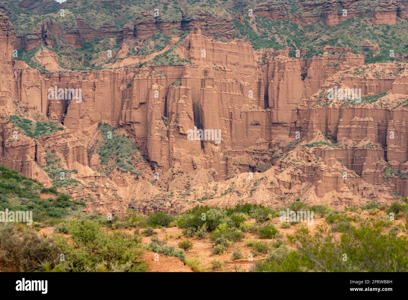 Sandstone cliffs in Sierra de las Quijadas National Park, Argentina ...