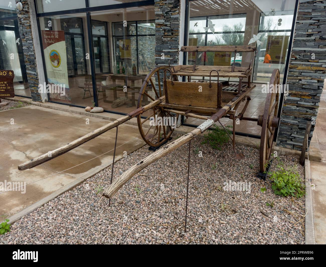 A vintage two-wheel buggy Sierra de las Quijadas National Park ...