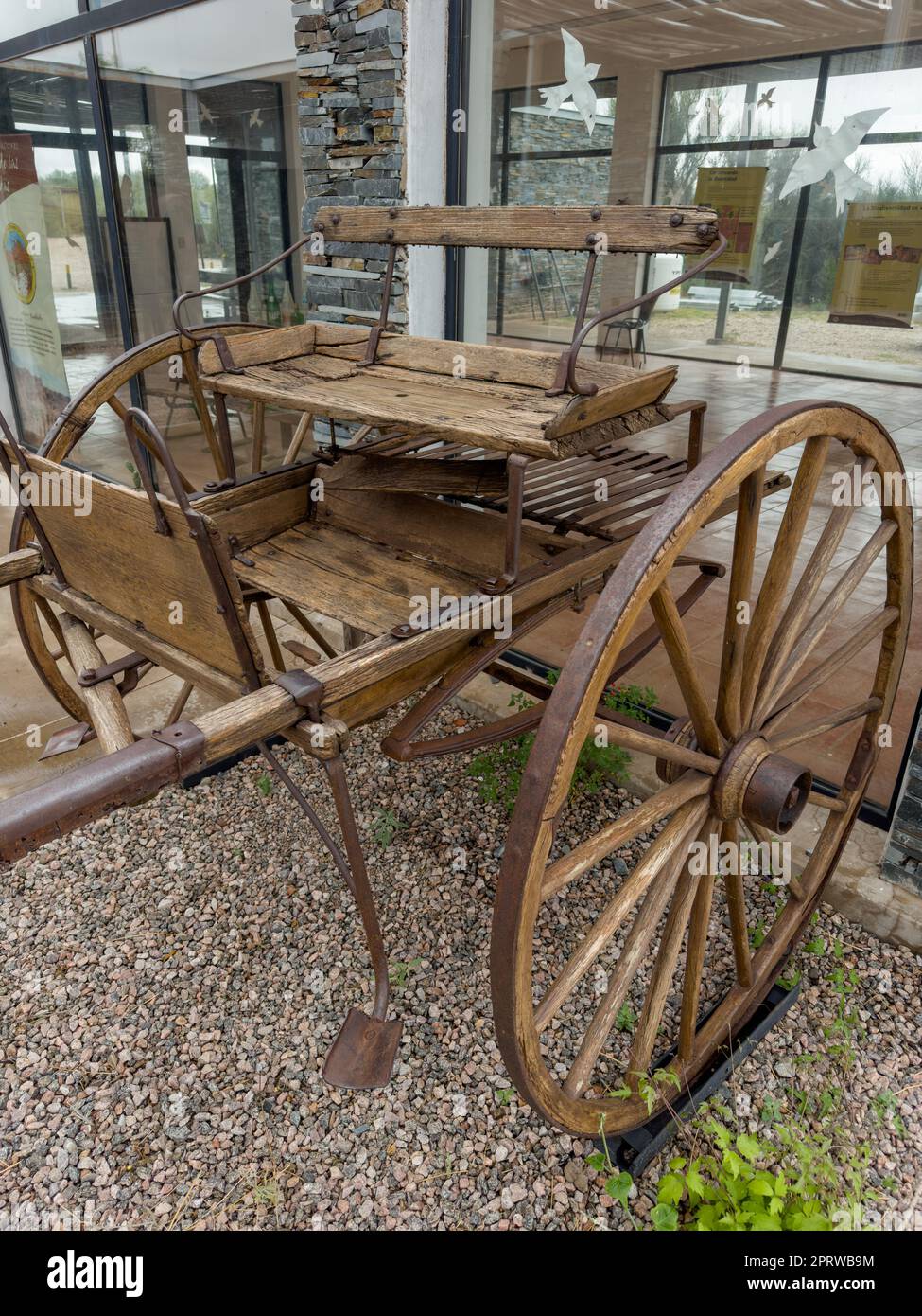 A vintage two-wheel buggy Sierra de las Quijadas National Park ...