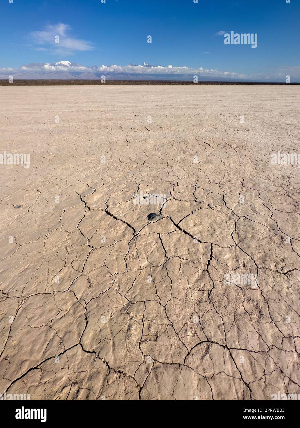 Barreal Blanca or Pampa del Leoncito, a dry lake bed in the Calingasta ...