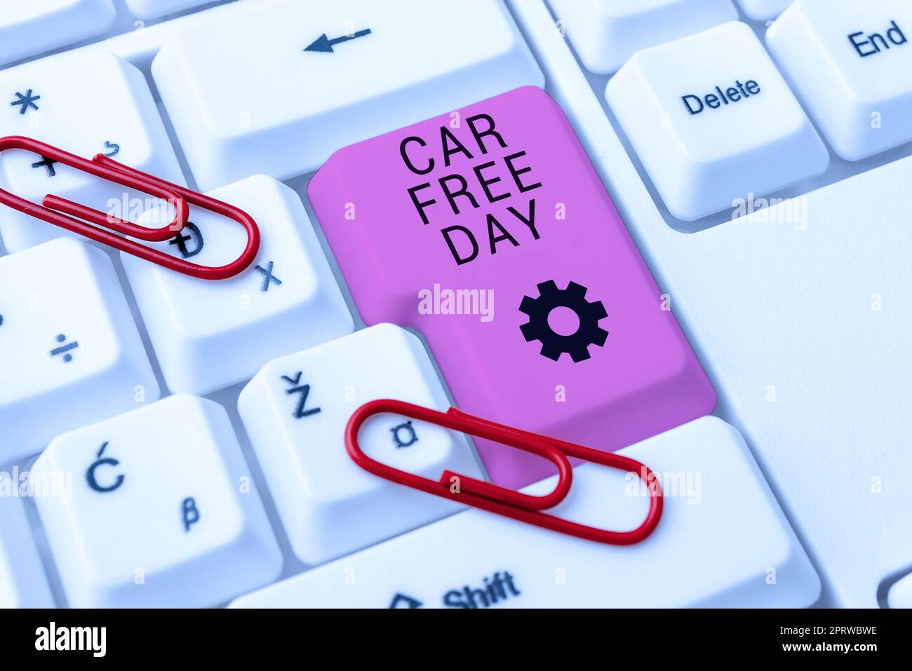 Sign displaying Car Free Day. Word for Environment protection world ...