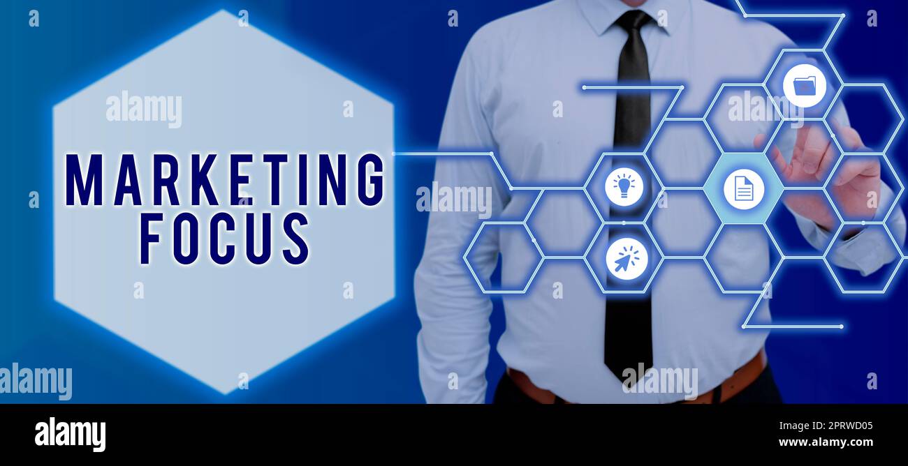 Hand writing sign Marketing Focusunderstanding your customers and thier ...